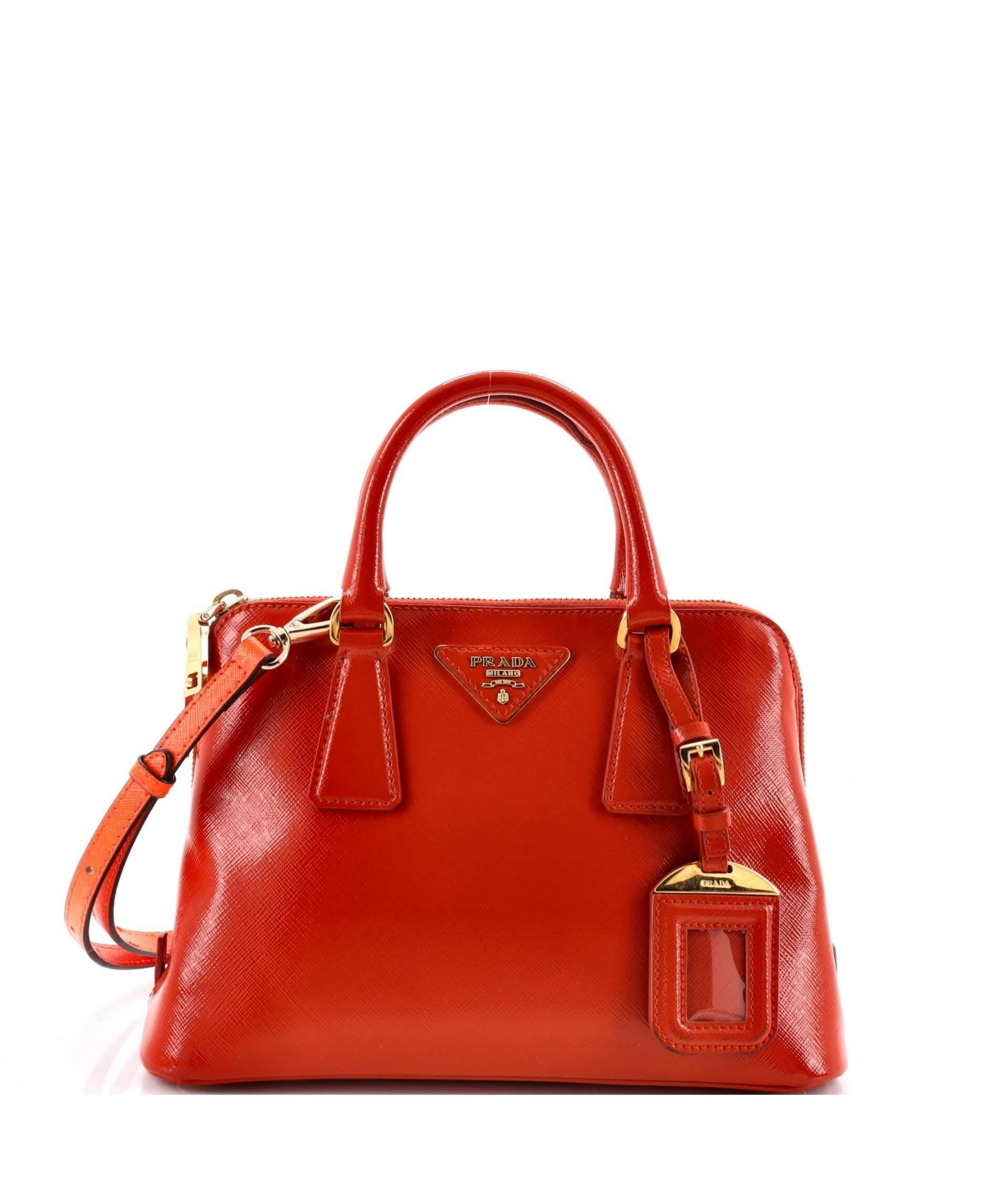 Click here for Pre-Owned Prada Small Promenade Bag Vernice Saffia... prices