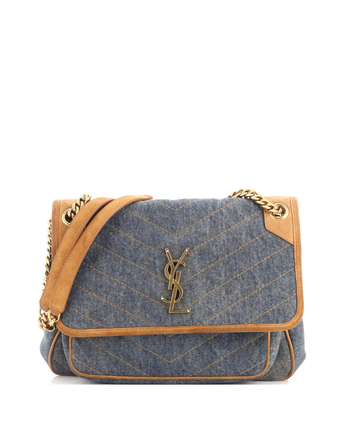 Click here for Pre-Owned Saint Laurent Medium Niki Chain Flap Bag... prices