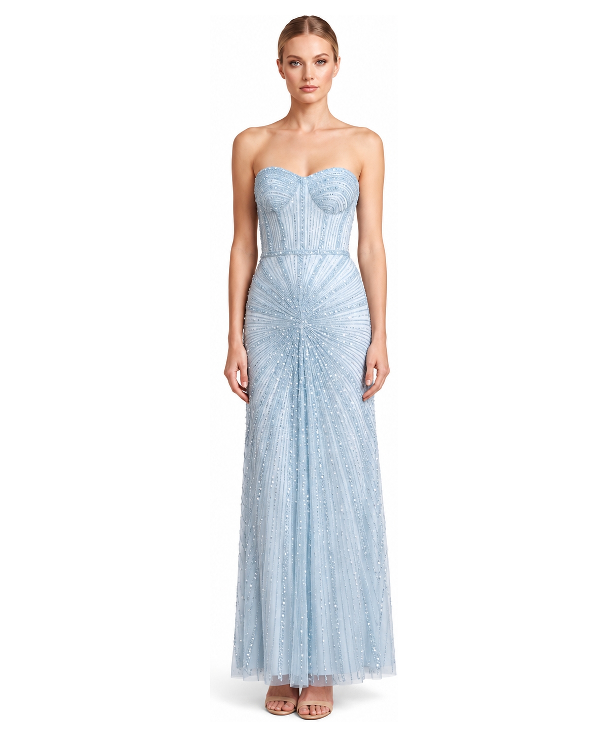 Click here for Lara Plus Size Strapless Sweetheart Beaded Gown -... prices
