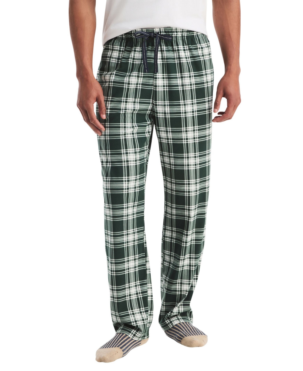 Click here for Nautica Mens Open Bottom Plaid Fleece Relaxed-Fit... prices