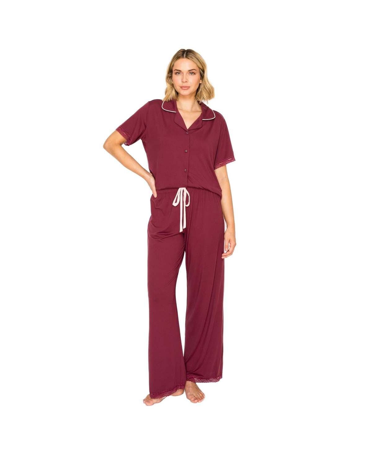 Click here for Studio Badgley Mischka Womens Yummy Jersey Notched... prices