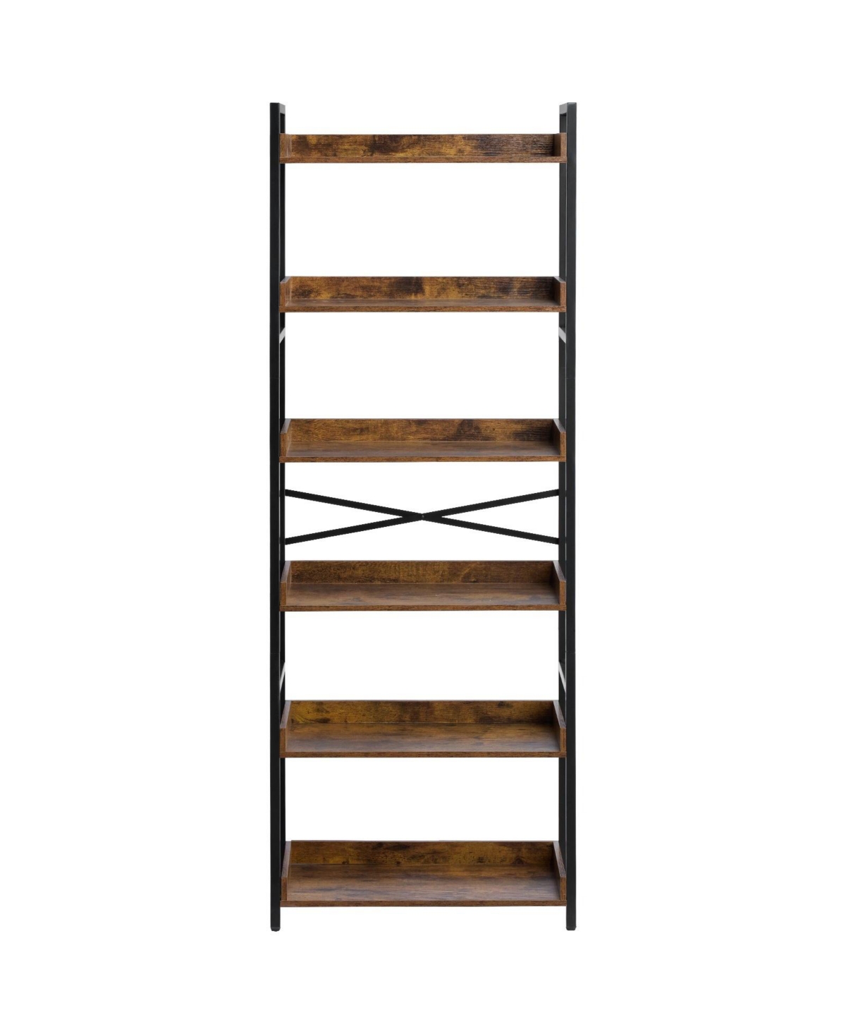 Click here for Slickblue Industrial 6-Tier Storage Bookshelf  Fre... prices