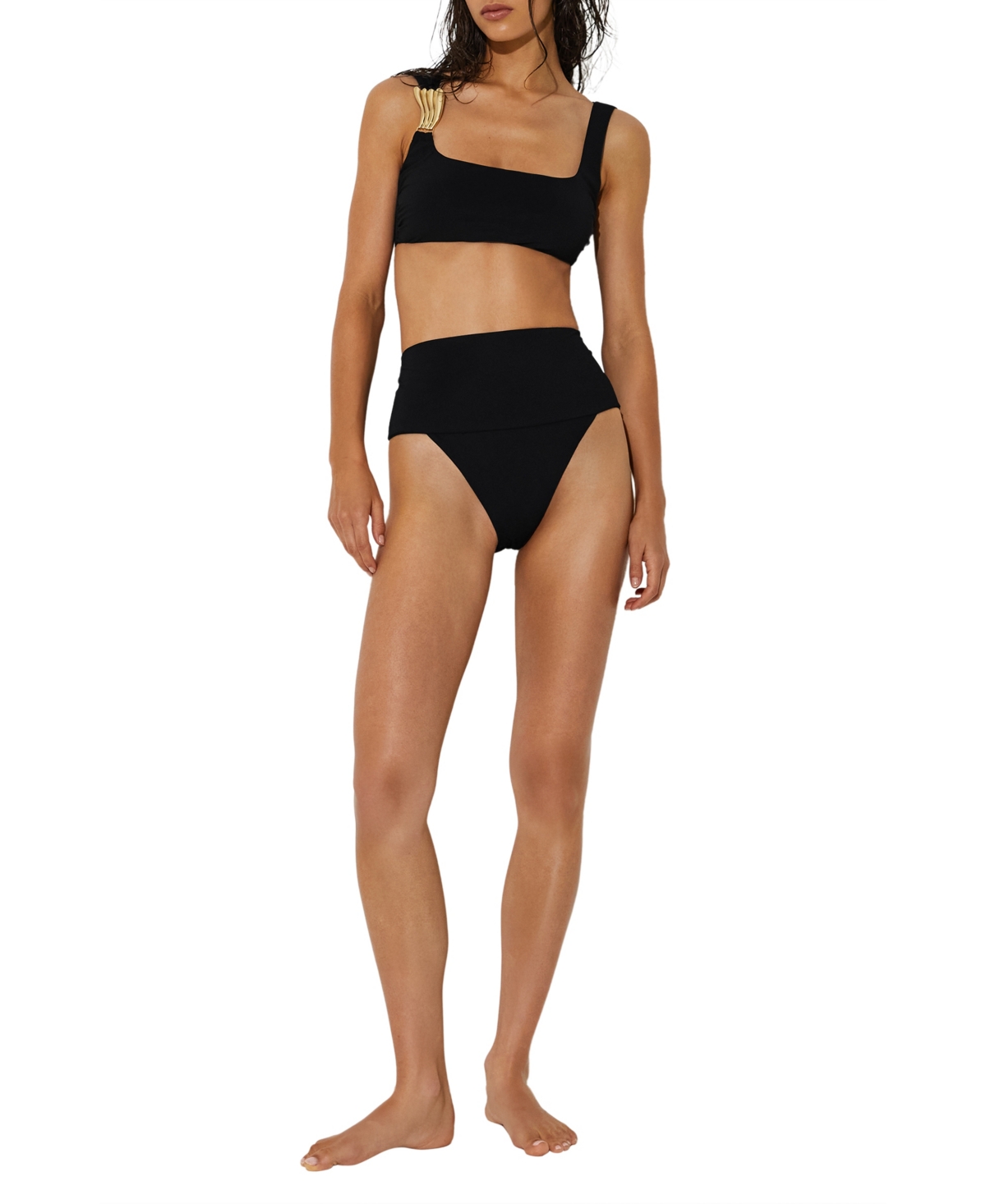 Click here for Reiss Womens Alba High-Waisted High-Leg Bikini Bot... prices