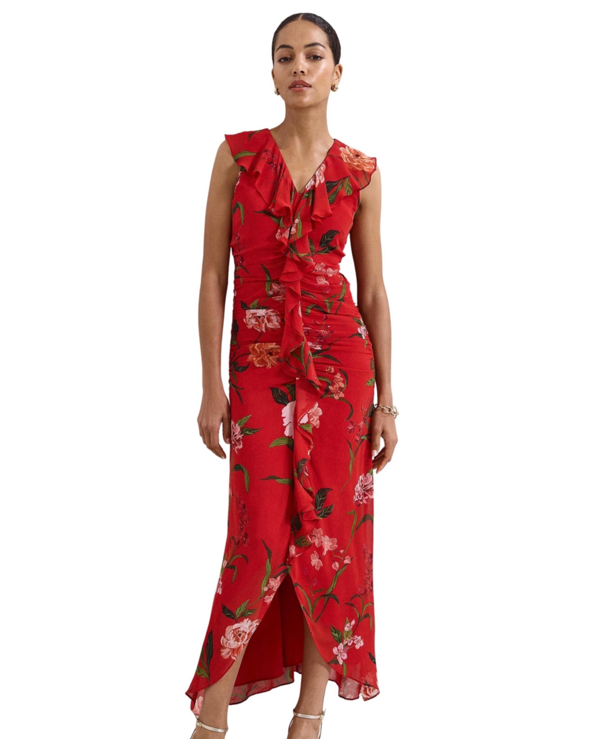 Click here for Phase Eight Womens Mae V-Neck Floral Maxi Dress -... prices