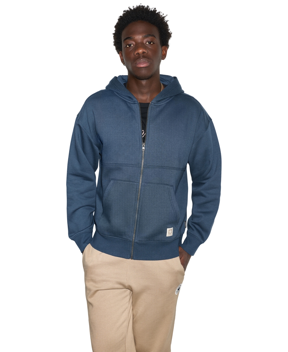 Click here for Converse Mens Chore Cotton Relaxed-Fit Hoodie - Me... prices