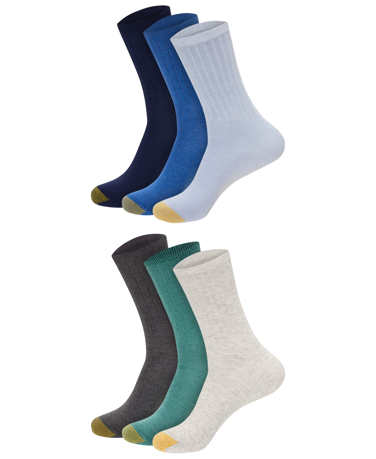 Click here for Gold Toe Womens Ribbed Cotton-Blend Crew Socks  6-... prices