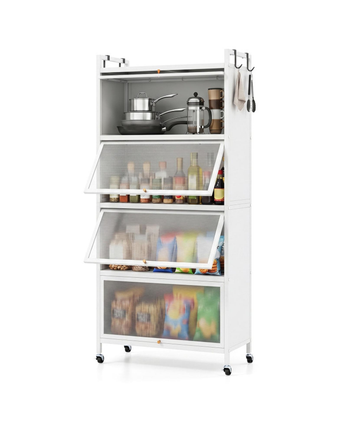 Click here for Sugift 5-Tier Rolling Kitchen Pantry Storage Cabin... prices
