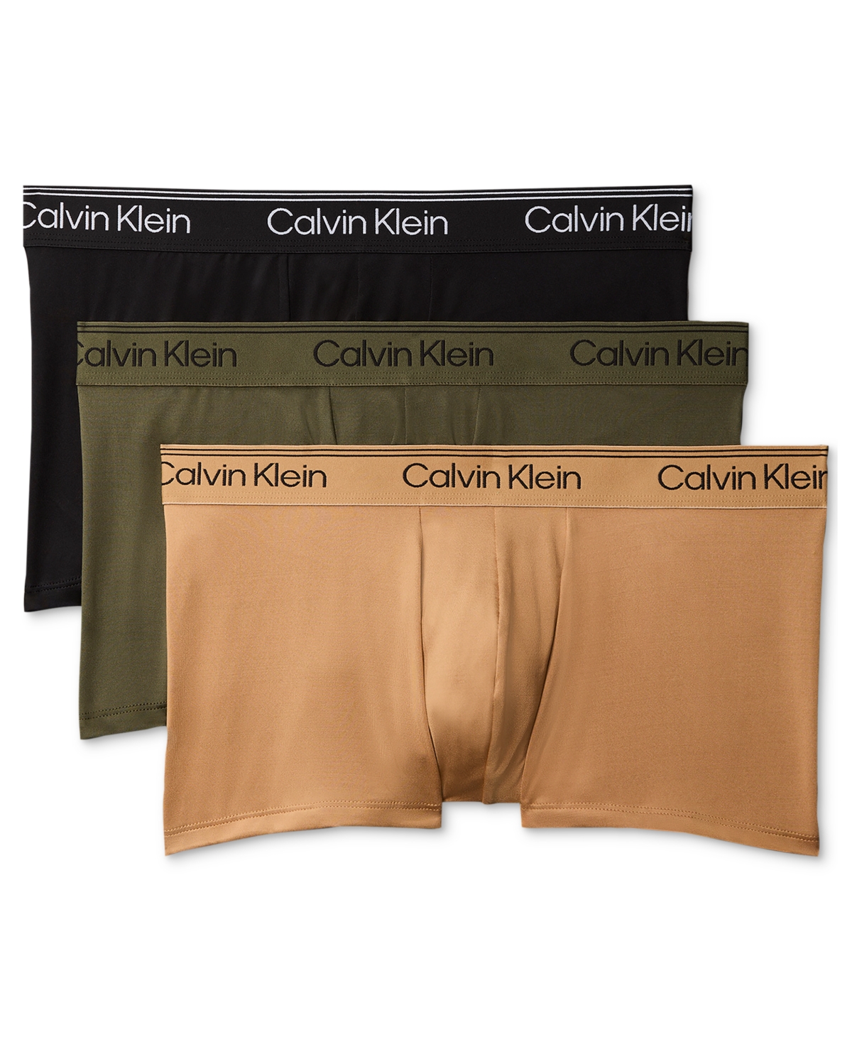 Click here for Calvin Klein Mens 3-Pack Low Rise Trunk - Bronze F... prices