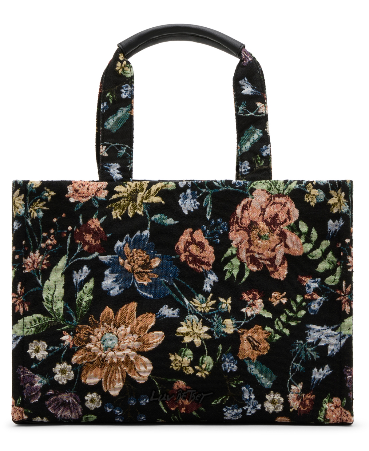 Click here for Betsey Johnson Tapestry Large Tote Handbag - Black... prices