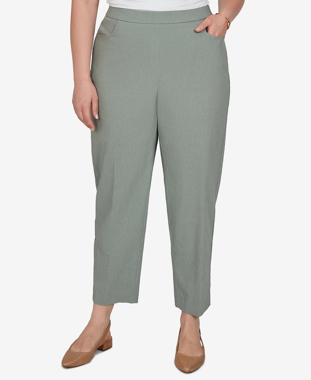 Click here for Alfred Dunner Womens Plus Size Pull-On Mid-Rise Cr... prices