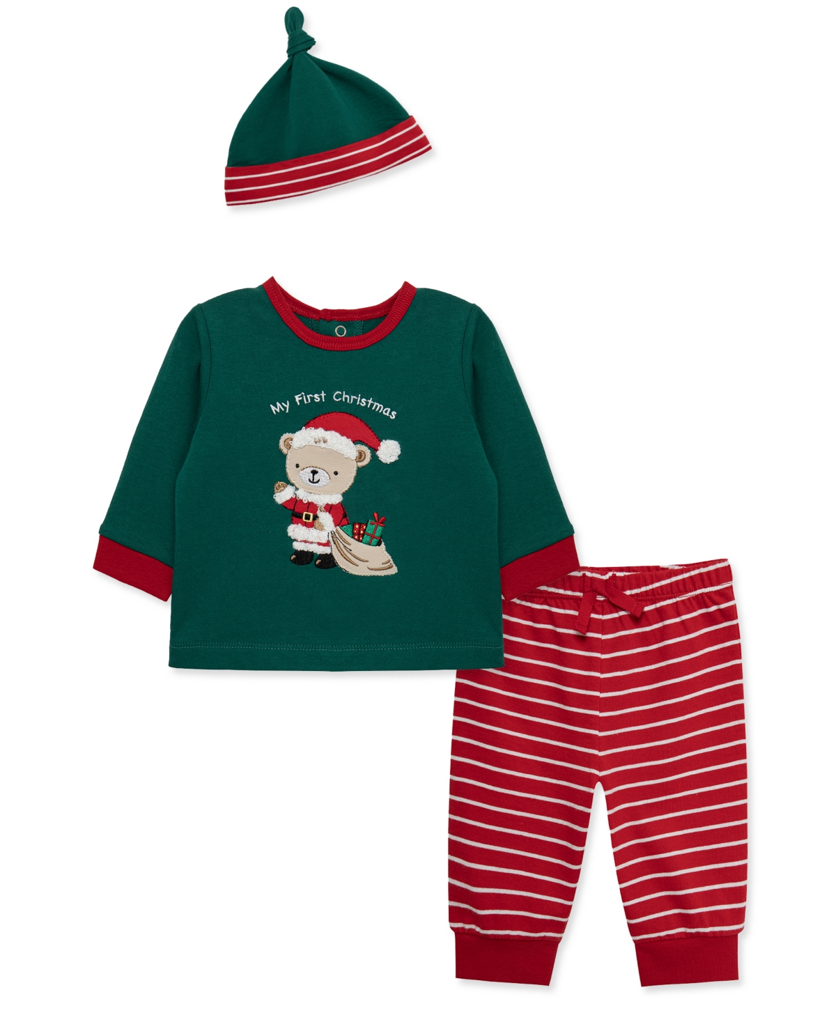 Click here for Little Me Baby Boys Santa Bear Top  Joggers and Ha... prices