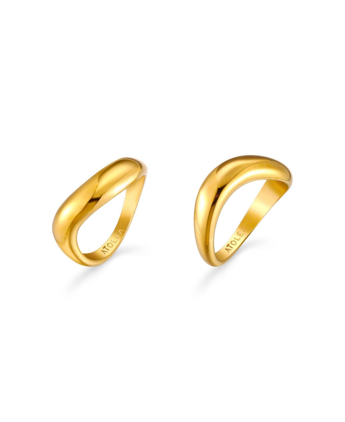 Click here for Atolea Double Trouble Ring Set - Gold prices