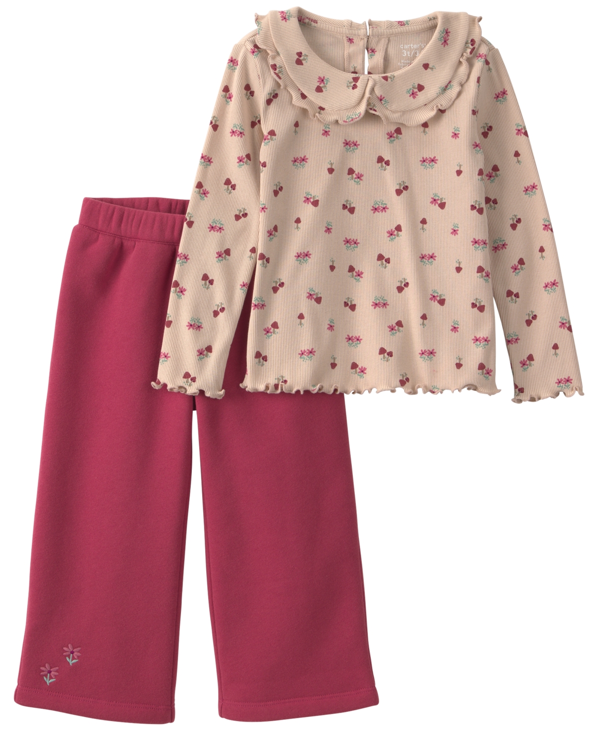 Click here for Carters Baby Girls Floral Fleece Top and Pants  2-... prices