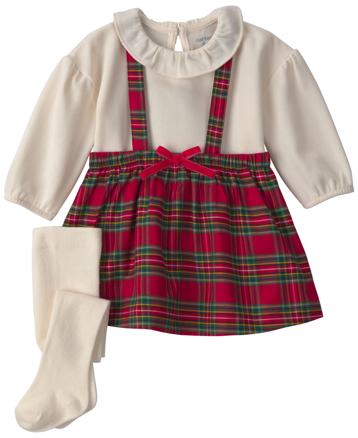 Click here for Carters Baby Girls Plaid Christmas Round Neck Top... prices