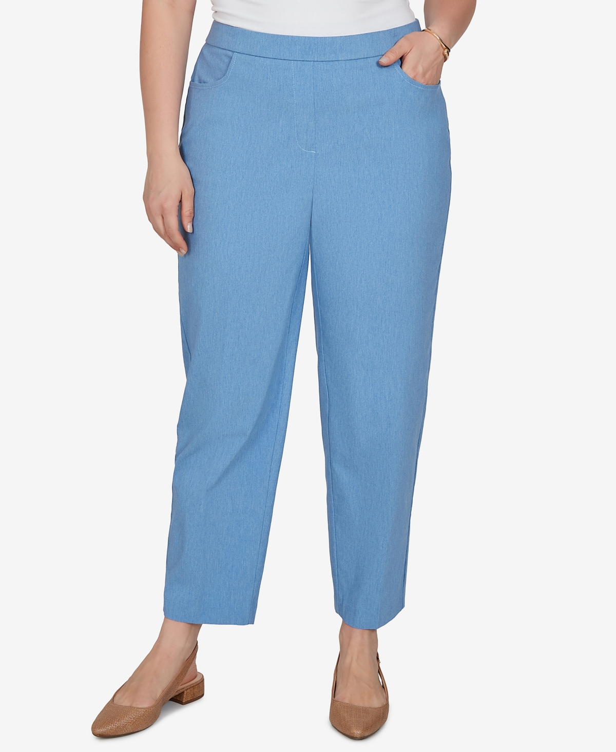 Click here for Alfred Dunner Womens Plus Size Pull-On Mid-Rise Cr... prices