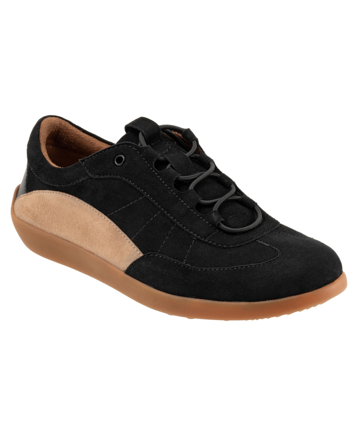 Click here for Softwalk Womens Darby Sneaker - Black suede prices