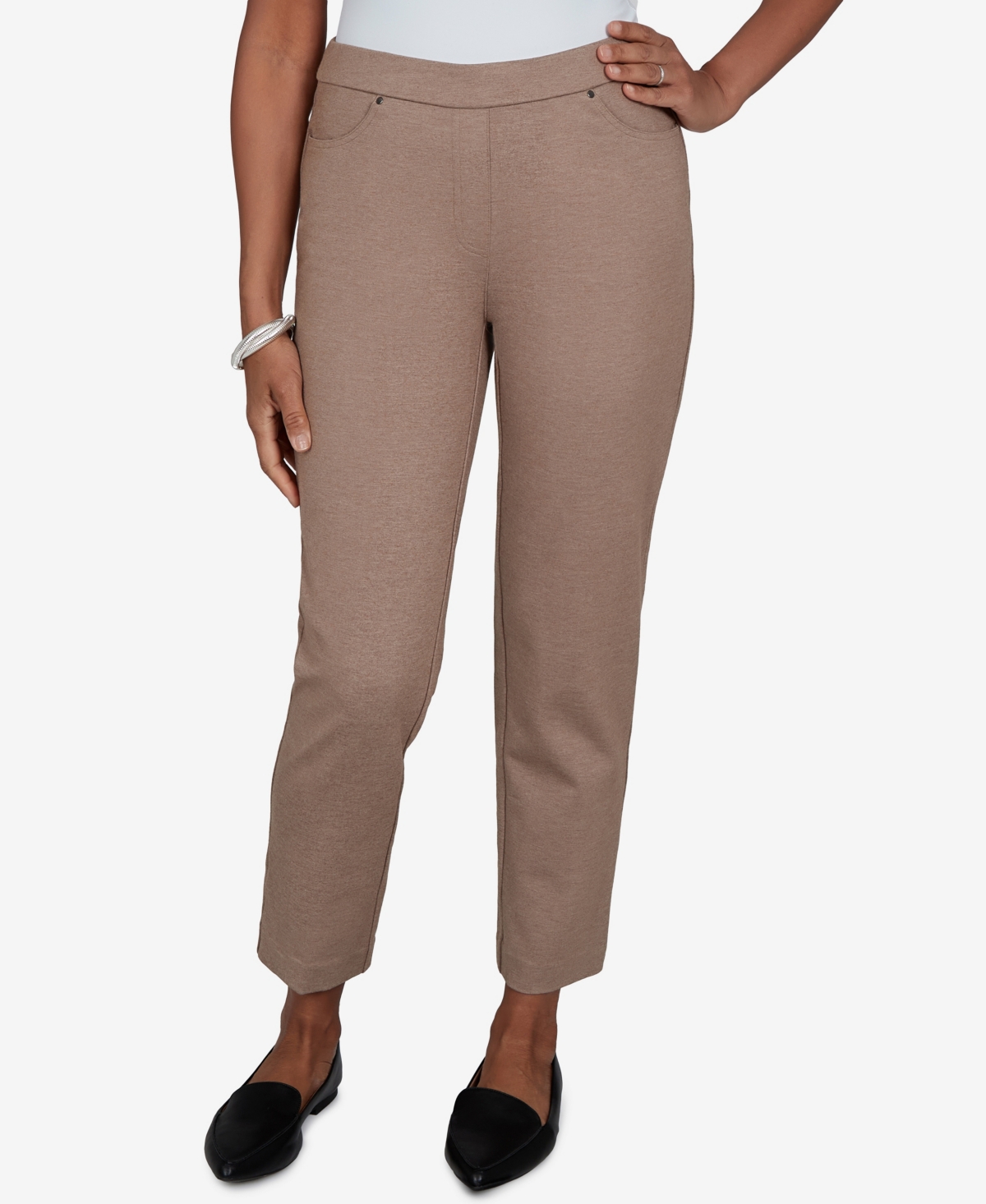 Click here for Alfred Dunner Petite Pull-On Mid-Rise Pants - Latt... prices