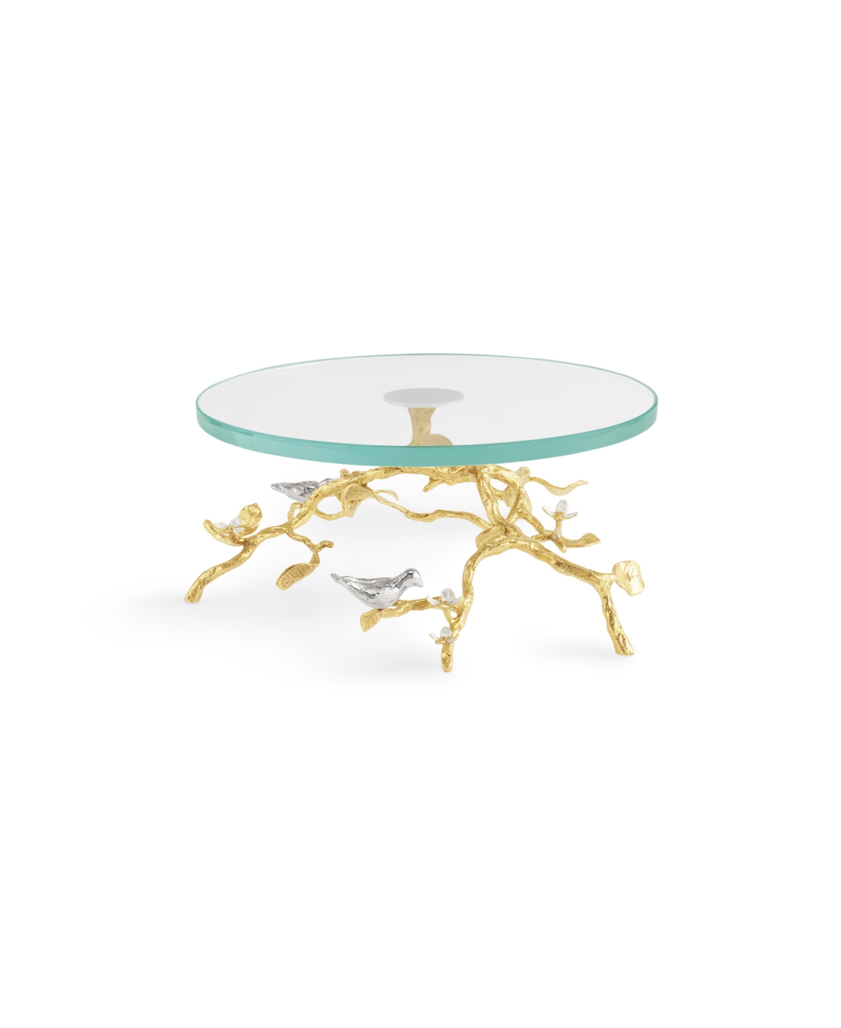 Click here for Michael Aram Lovebirds Glass Cakestand - Silver  G... prices