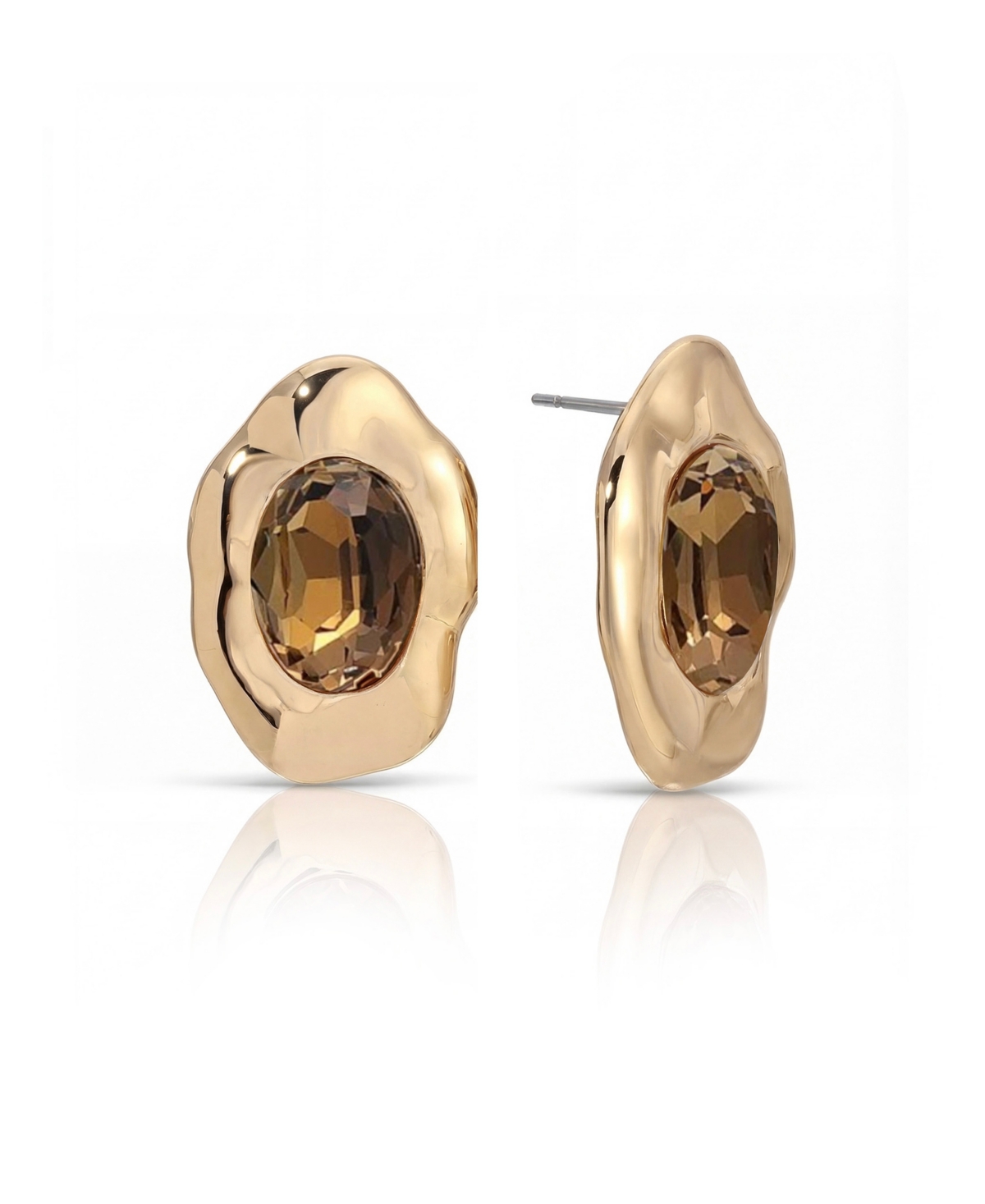 Click here for Ettika Molten Glow Crystal Stud Earrings - Smokey... prices