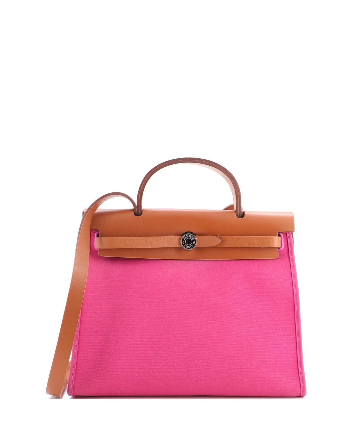 Click here for Pre-Owned Hermes 31 Herbag Zip Leather and Toile -... prices