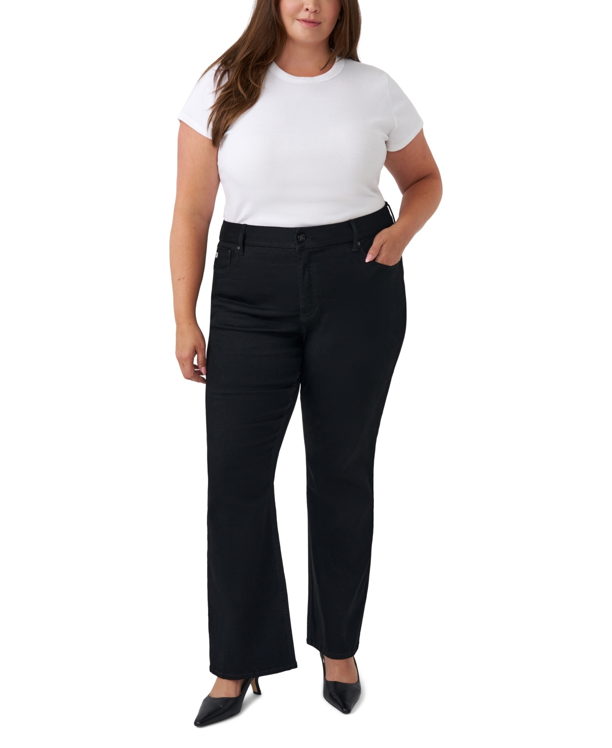 Click here for Seven7 Plus Size Tummyless Boot High-Rise Bootcut... prices