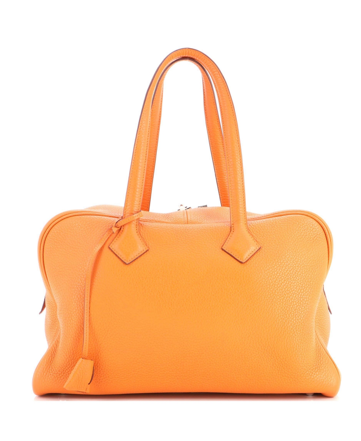 Click here for Pre-Owned Hermes 35 Victoria Ii Bag Clemence - Ora... prices