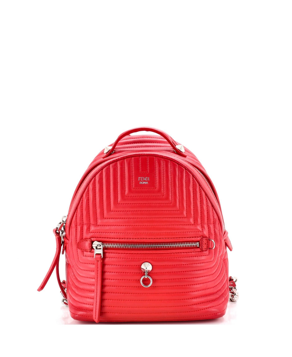 Click here for Pre-Owned Fendi Mini DotCom Backpack Quilted Leath... prices