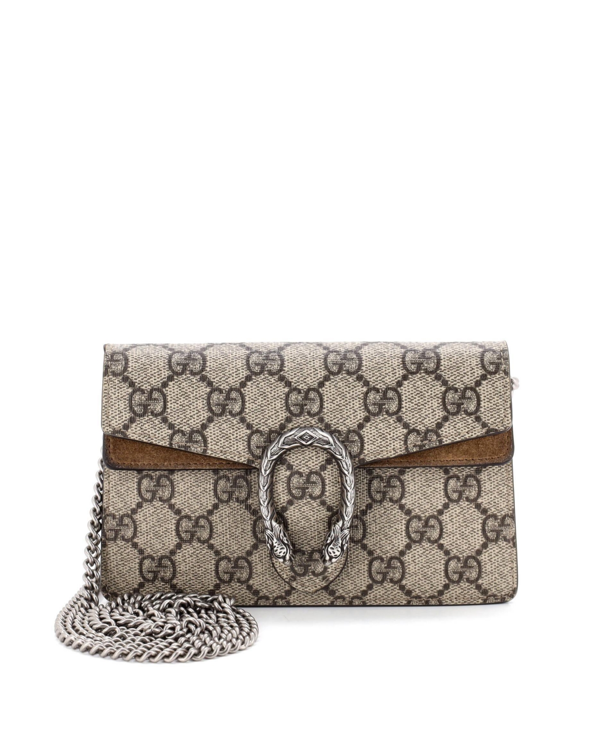 Click here for Pre-Owned Gucci Super Mini Dionysus Bag Gg Coated... prices