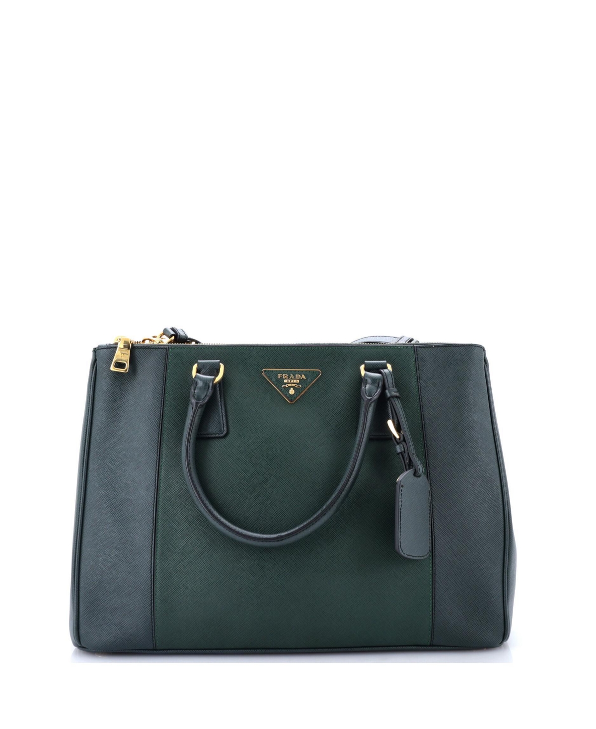 Click here for Pre-Owned Prada Medium Bicolor Double Zip Lux Tote... prices