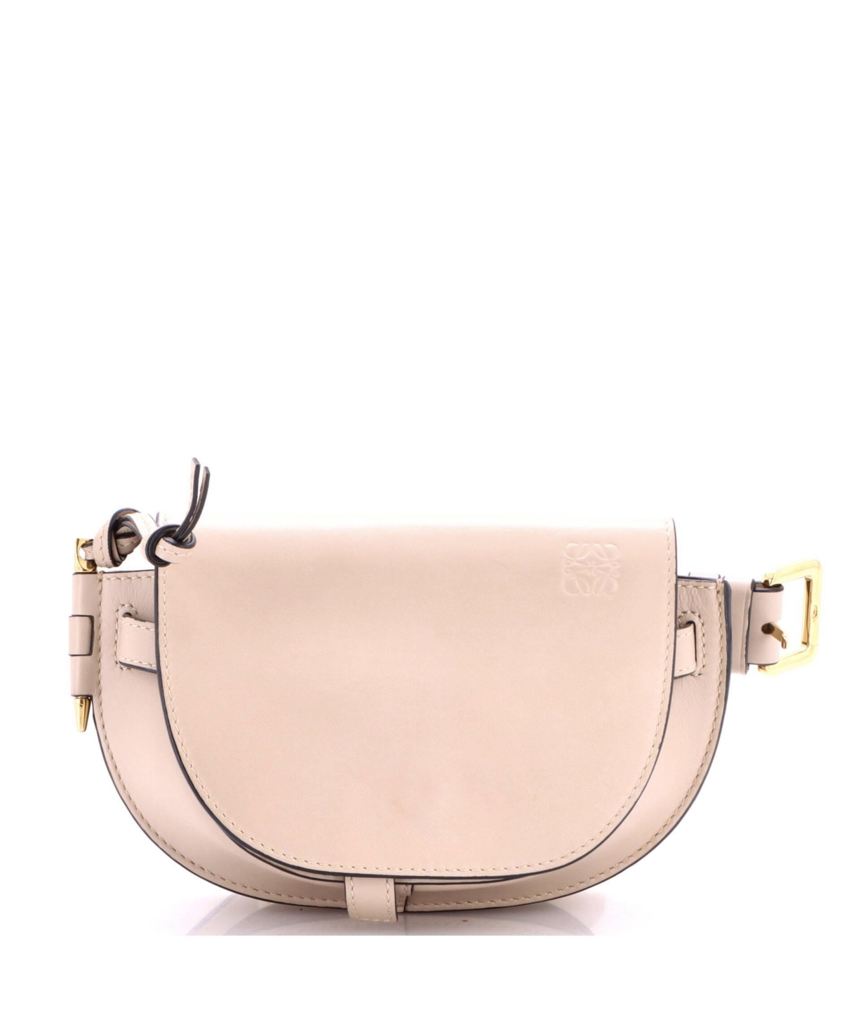 Click here for Pre-Owned Loewe Mini Gate Belt Bag Leather - Natur... prices