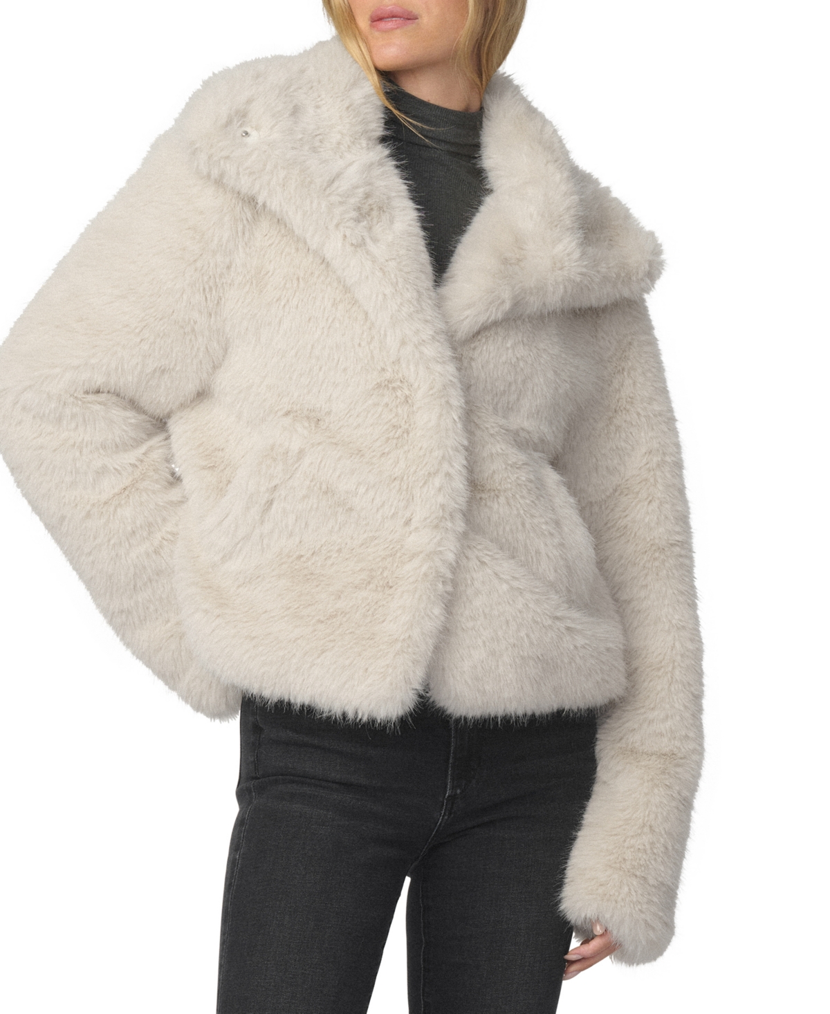 Click here for Joes Jeans Womens Teddy Faux-Fur Jacket - Stone prices