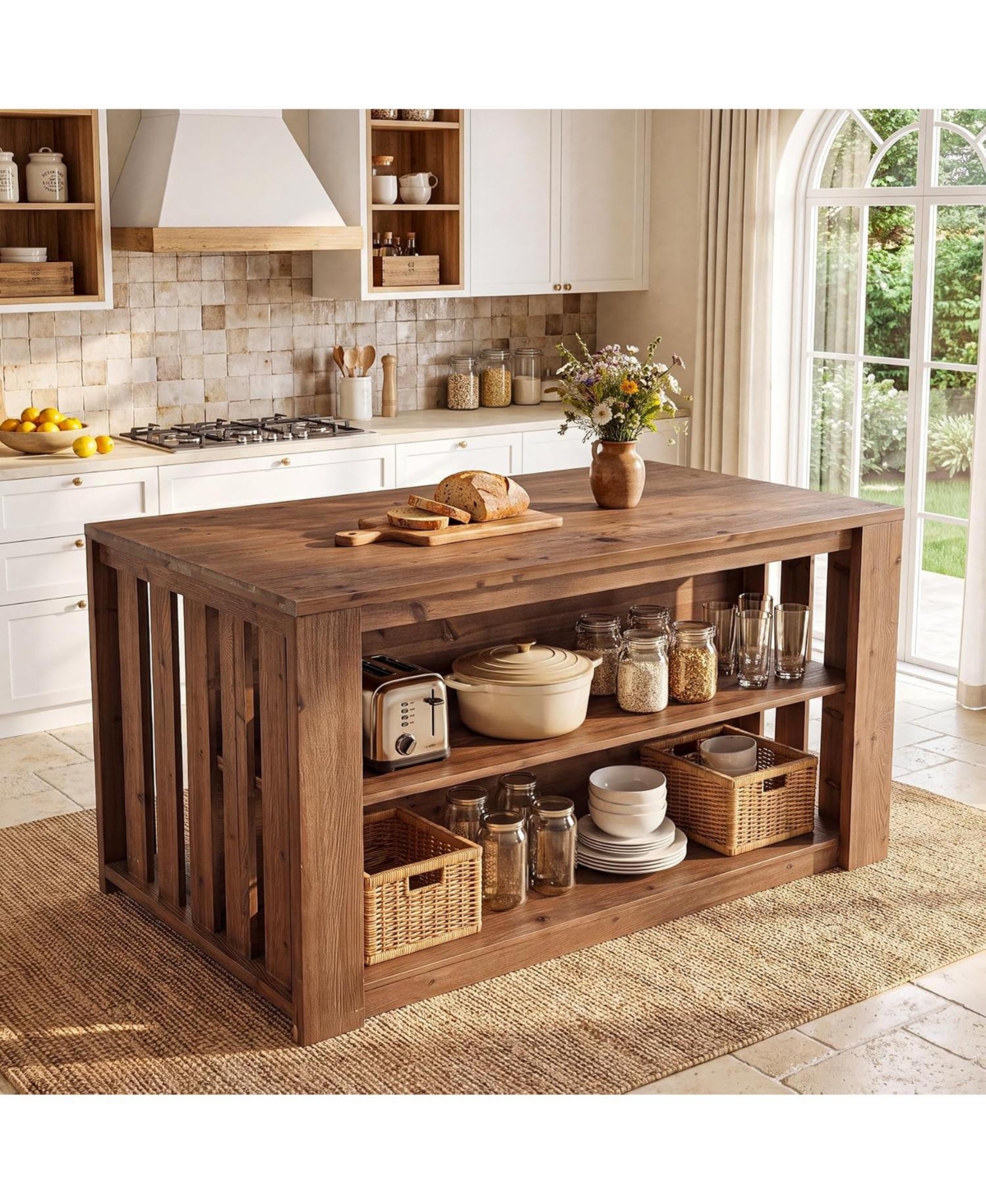 Click here for Tribesigns Kitchen Island with Storage  Modern Kit... prices