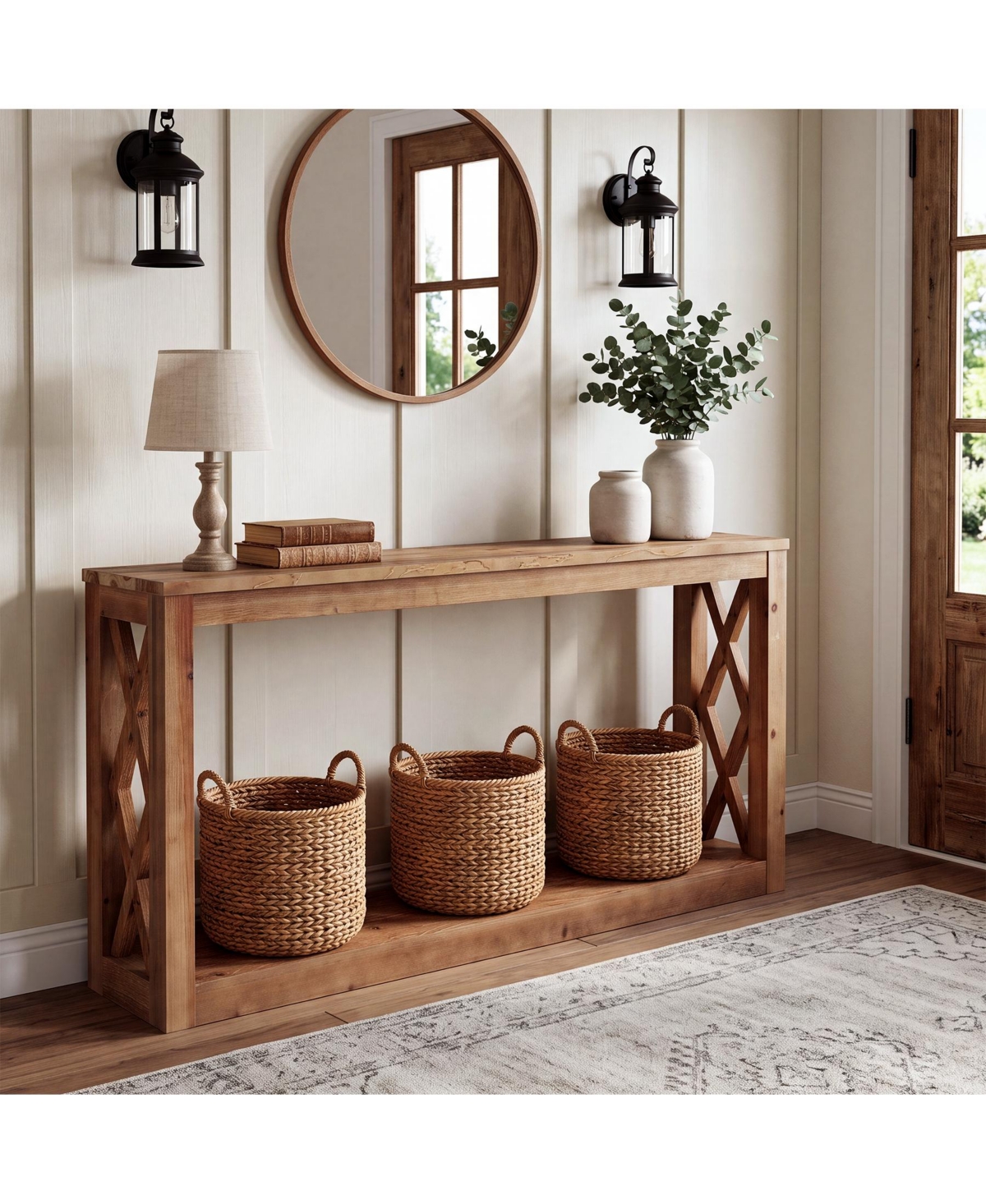Click here for Tribesigns Farmhouse Solid Wood Console Table  Nar... prices