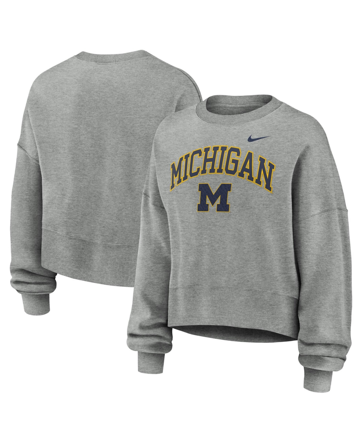 Click here for Nike Womens Heather Gray Michigan Wolverines Overs... prices