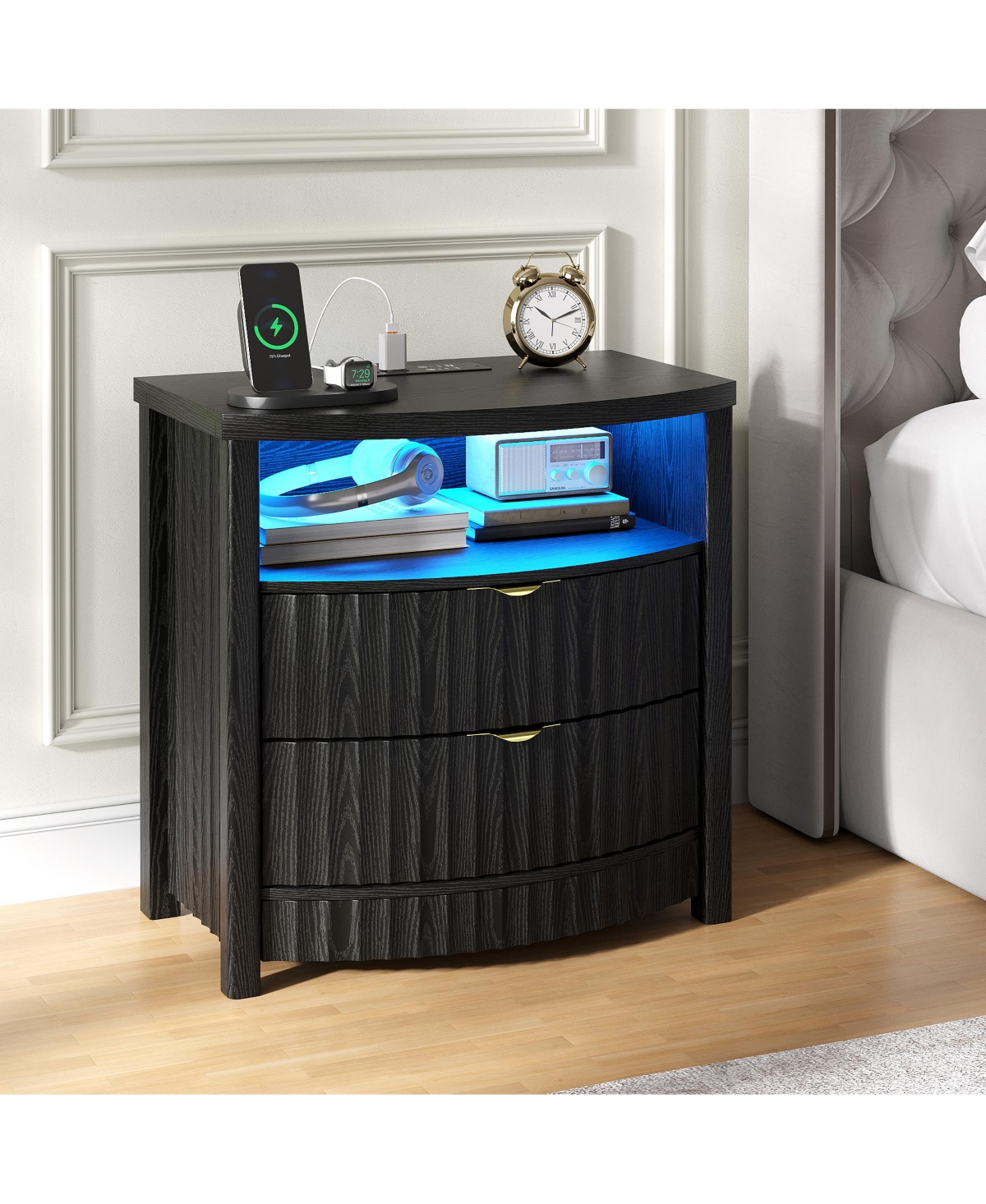 Click here for Vlsrka Modern Nightstand With Human Sensor Light... prices