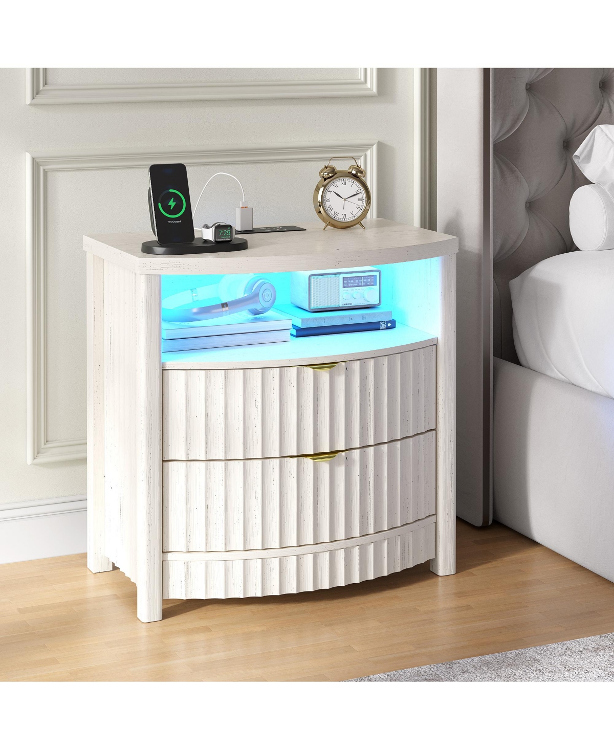 Click here for Vlsrka Modern Nightstand With Human Sensor Light... prices