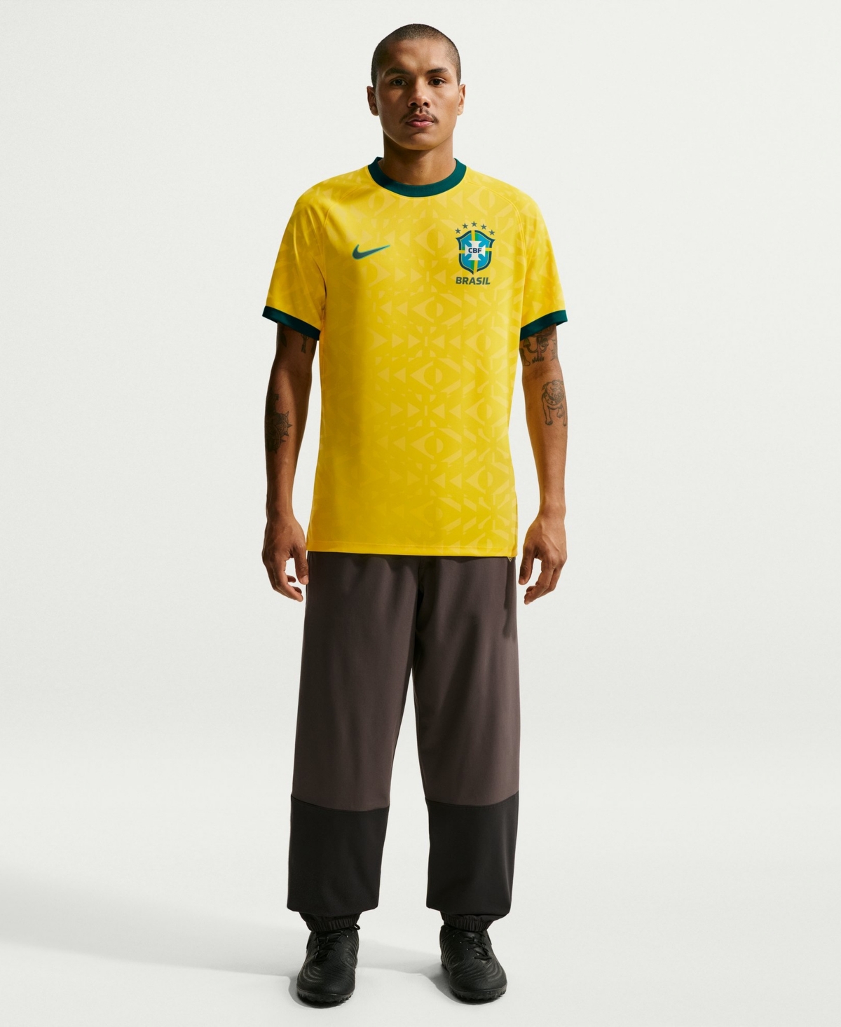 Click here for Nike Mens Yellow Brazil National Team Home Sublima... prices