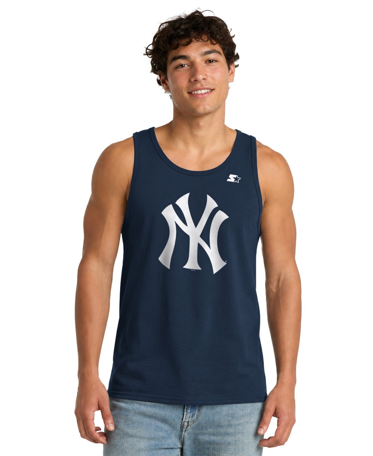 Click here for Starter Mens Navy New York Yankees Tank Top - Navy prices