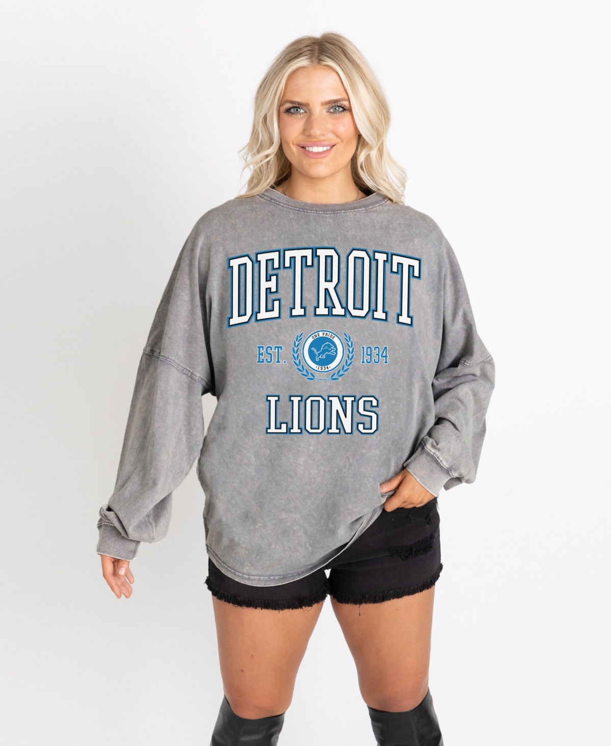 Click here for Gameday Couture Womens Gray Detroit Lions Oversize... prices
