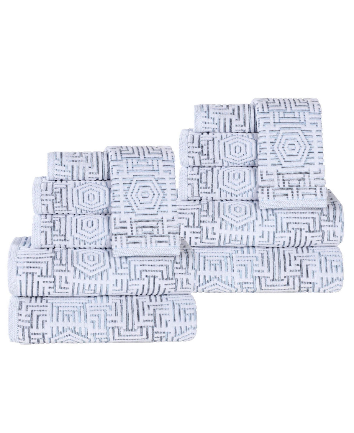 Click here for Superior Jasper Cotton 12-Piece Towel Set - Blue prices