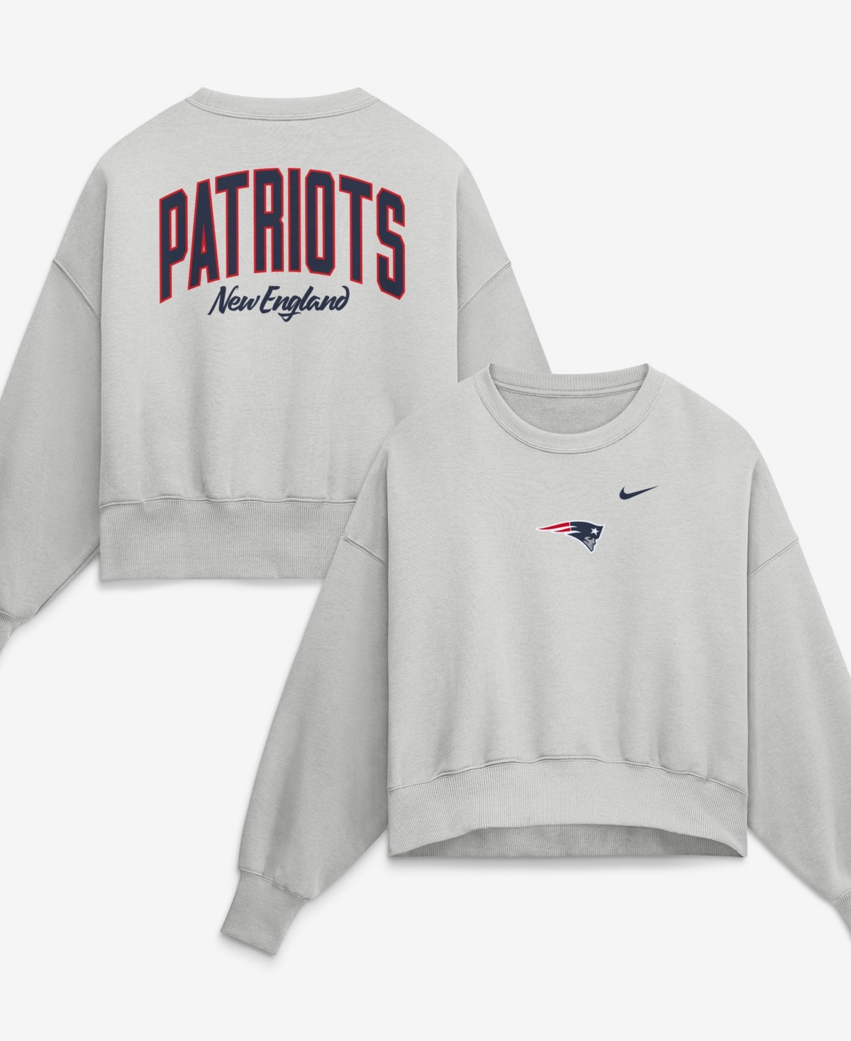 Click here for Nike Womens Gray New England Patriots Oversized Pr... prices
