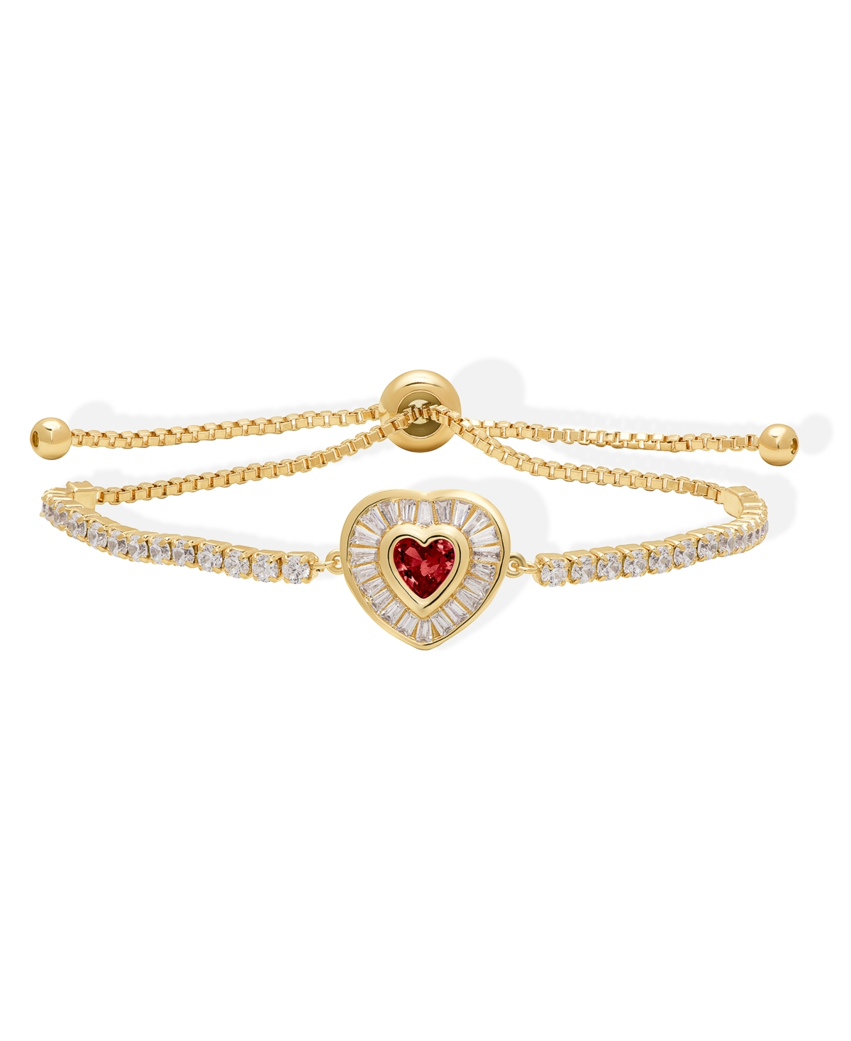 Click here for Macys Simulated Ruby and Cubic Zirconia Baguette H... prices