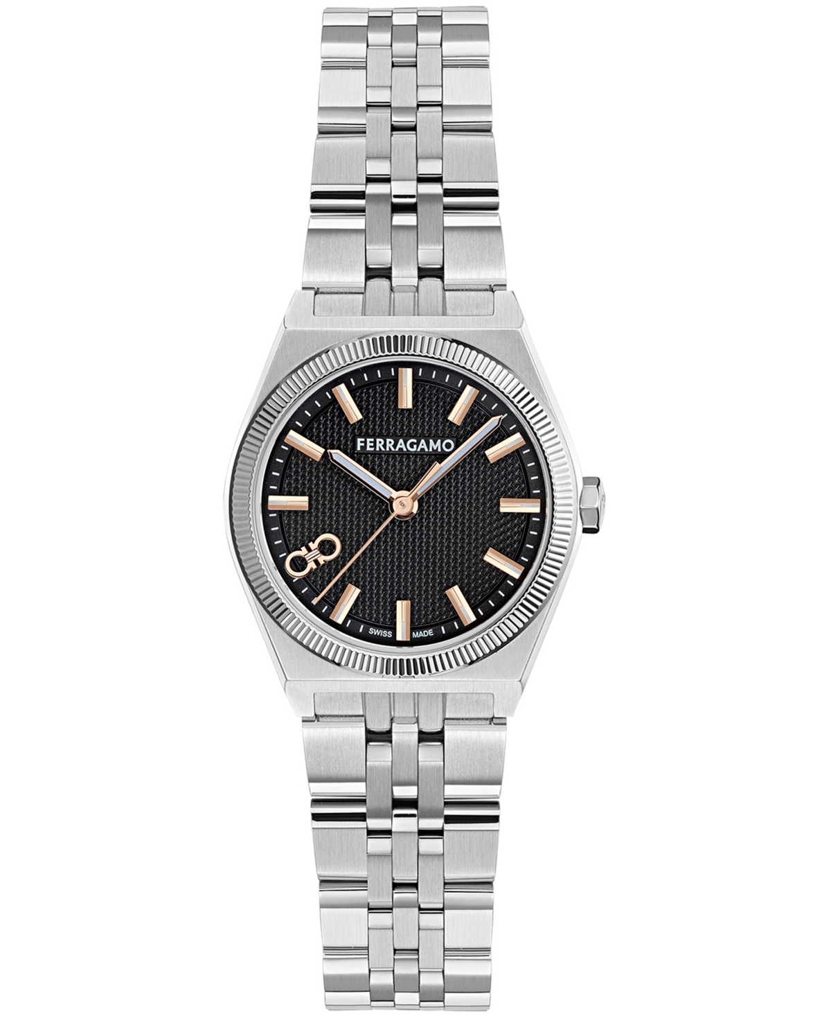 Click here for Ferragamo Womens Silver Stainless Steel Bracelet W... prices