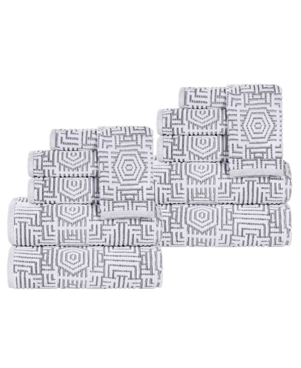 Click here for Superior Jasper Cotton 12-Piece Towel Set - Charco... prices