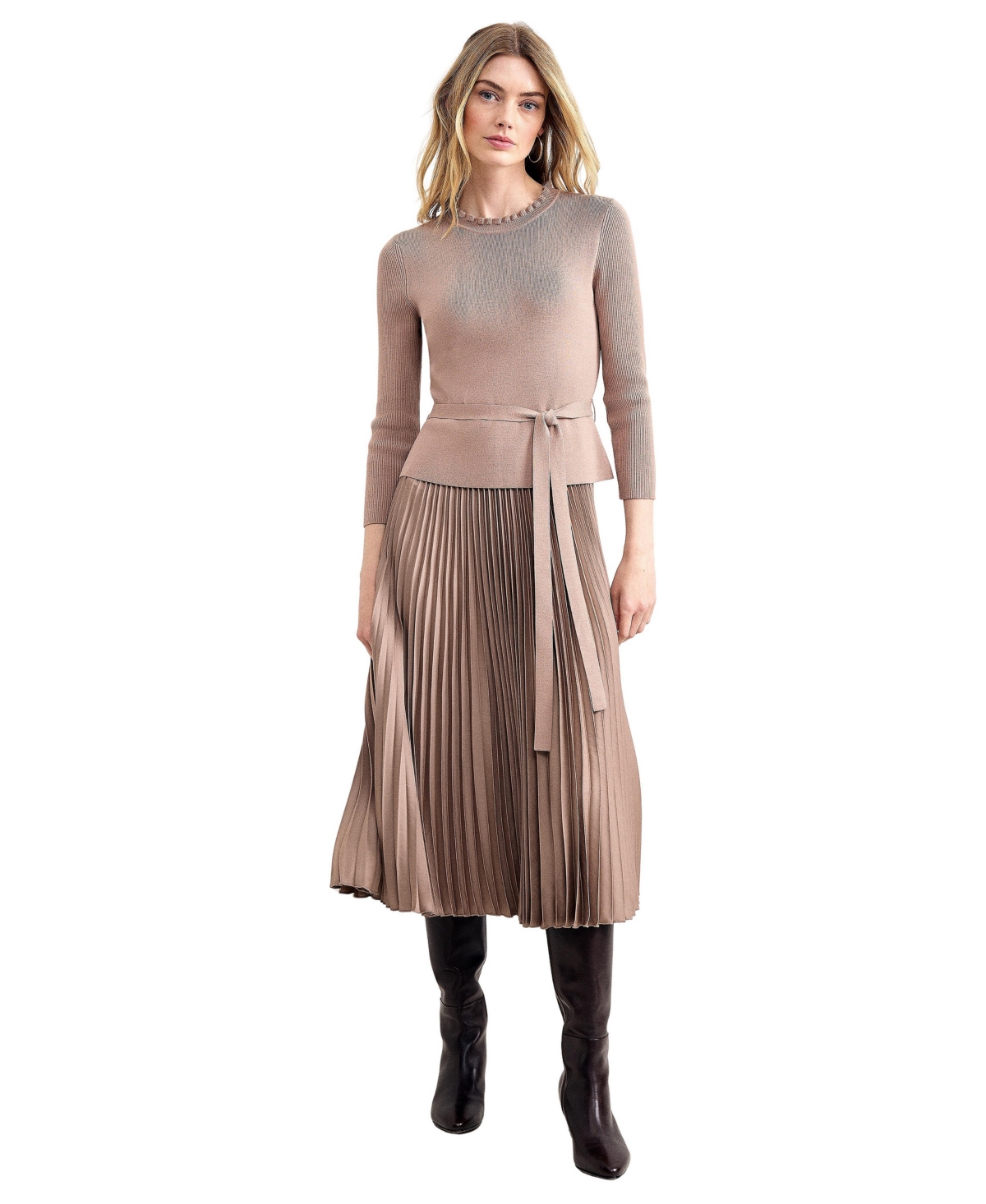 Click here for Phase Eight Womens Jodie Knit Dress - Tan prices
