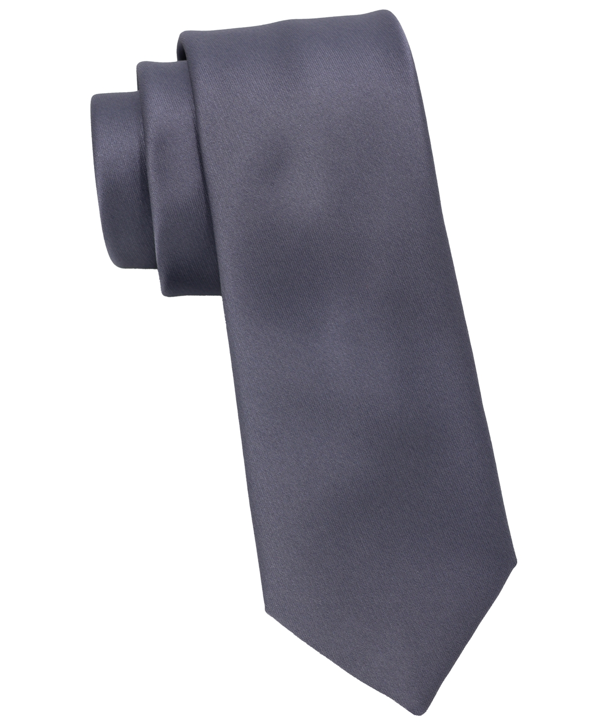 Click here for Dkny Mens Shine Satin Solid Slim Tie - Charcoal prices
