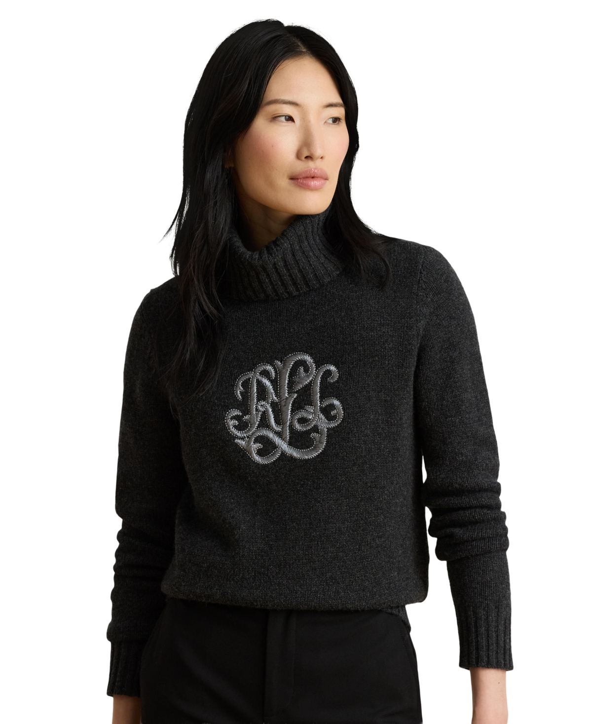 Click here for Lauren Ralph Lauren Womens Embroidered-Logo Wool-B... prices