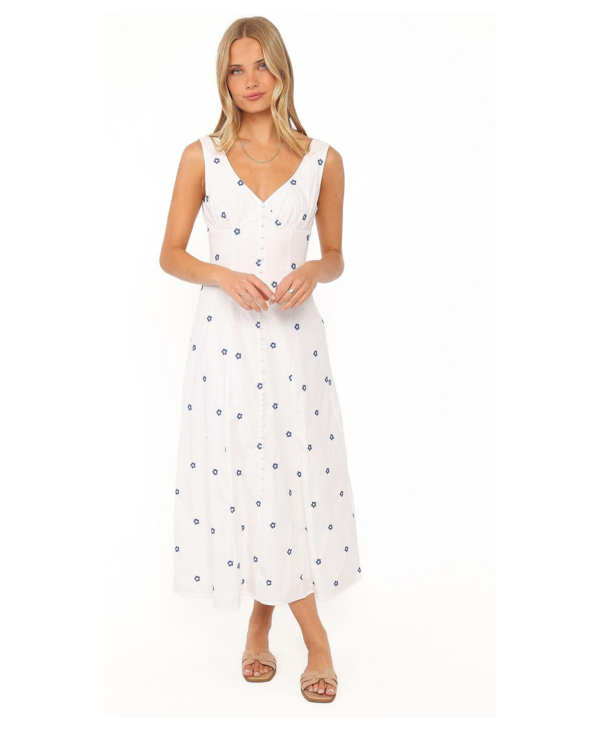 Click here for Petal and Pup Womens Luellen V-Neck Sleeveless Flo... prices