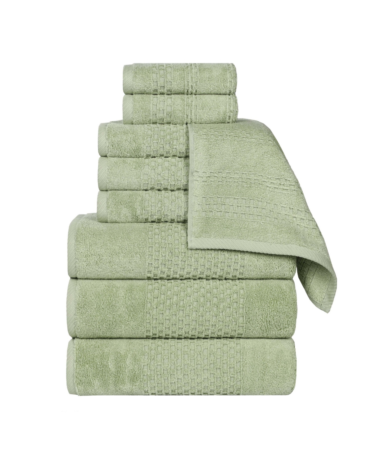 Click here for Superior Playa Cotton 9-Piece Towel Set - Green prices