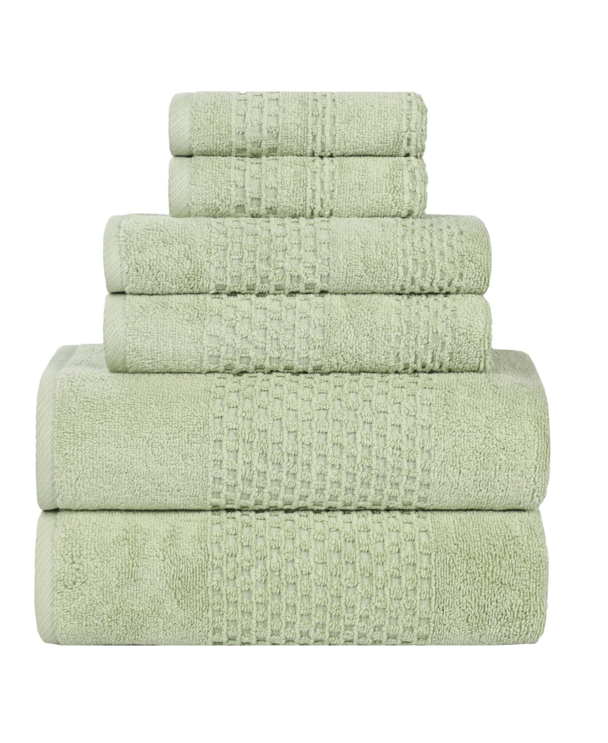 Click here for Superior Playa Cotton 6-Piece Towel Set - Green prices